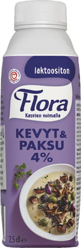 Flora Ruoka Kevyt Paksu 4% Laktoositon 250ml